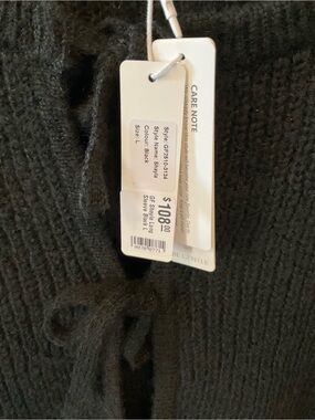 Gentle Fawn | Sweaters | Gentle Fawn Shayla Black Tie Front Cardigan L ...